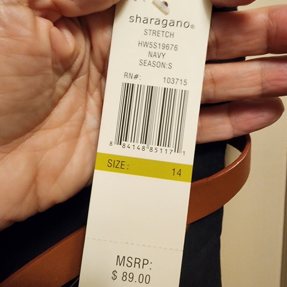 Sharagano | Dresses | Nwt Navy Blue Full Front Zipper Dress | Poshmark